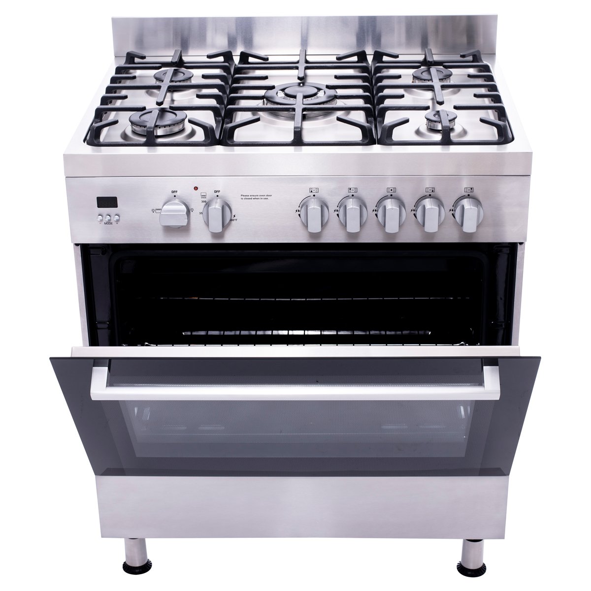 Estufa de Piso 80 Cm Acero Profesional Series