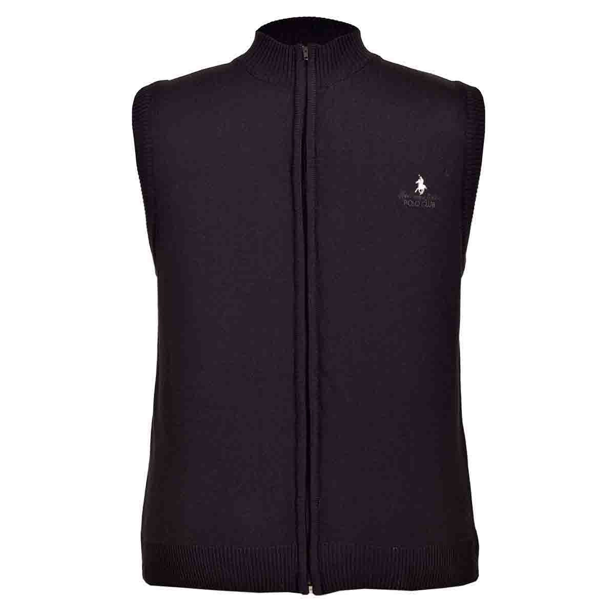 Chaleco Básico Color Azul Obscuro con Cierre Polo Club