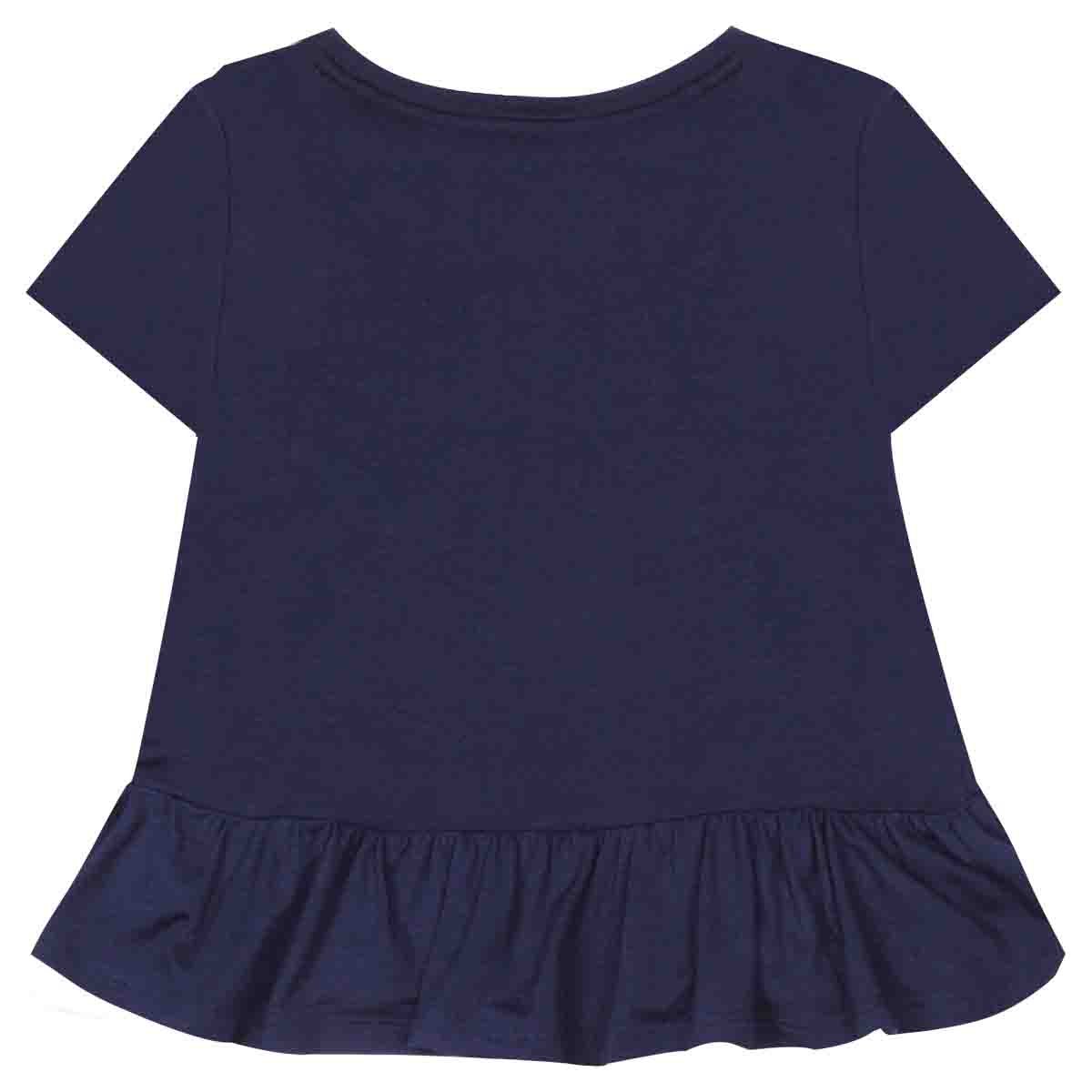 Top con Manga Corta Color Azul Obscuro Hang Teen