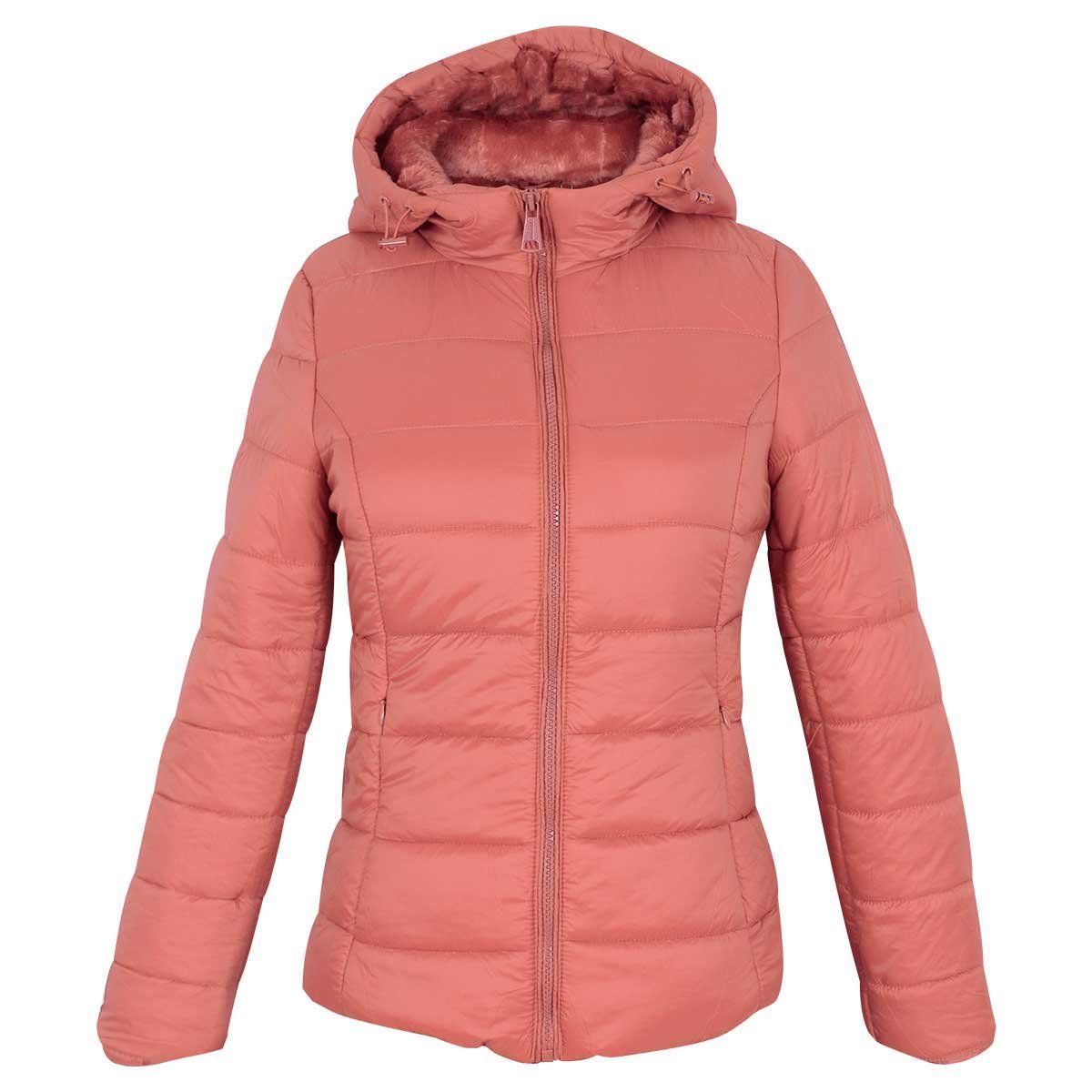 Chamarra Rosa con Capucha Capitonada Just By Basel