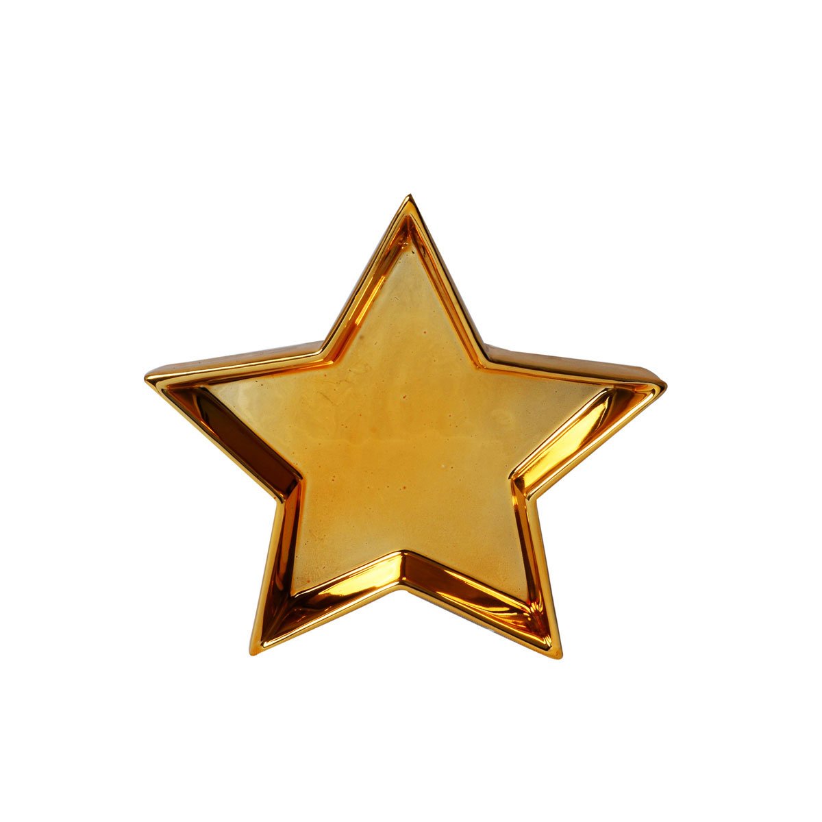 Estrella Dorada Bandeja Decor 19.5X18.5X2.5Cm Navidad Noritex