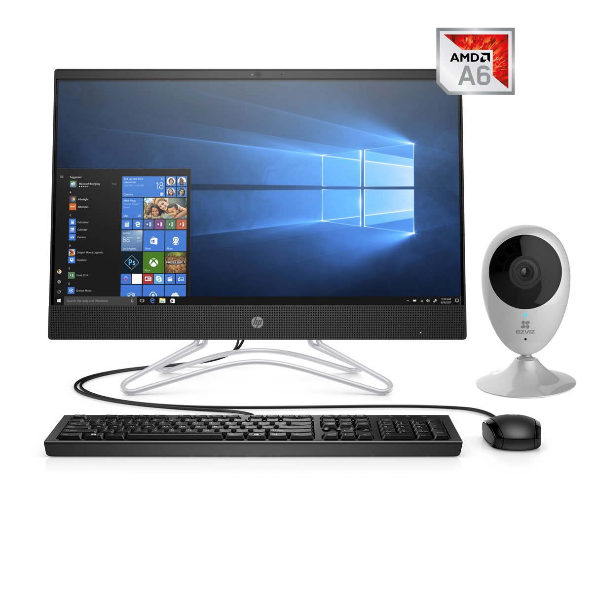 Paquete Desktop All-In-One 24-F019 Hp + Cámara de Seguridad