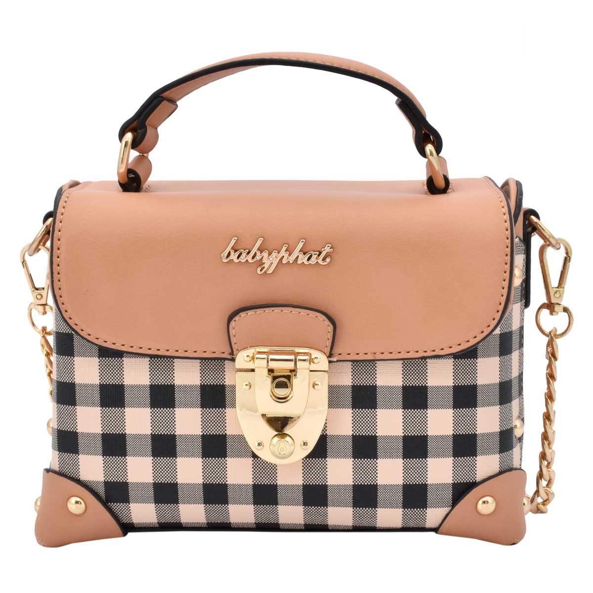 Bolso Crossbody Tipo Maletín Color Nude Baby Phat
