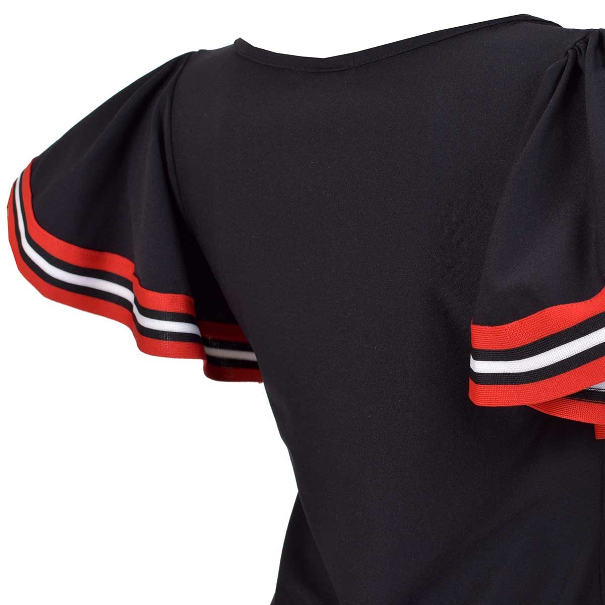 Blusa Cuello Redondo con Olan en Mangas para Dama