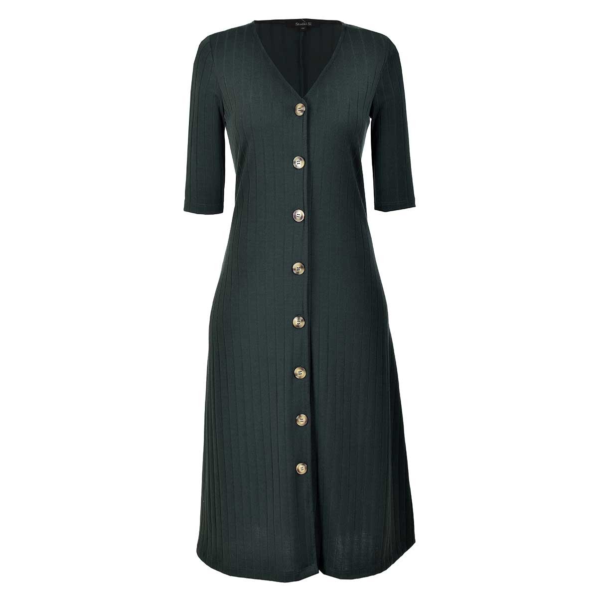 Vestido Largo con Botones al Frente Studio si