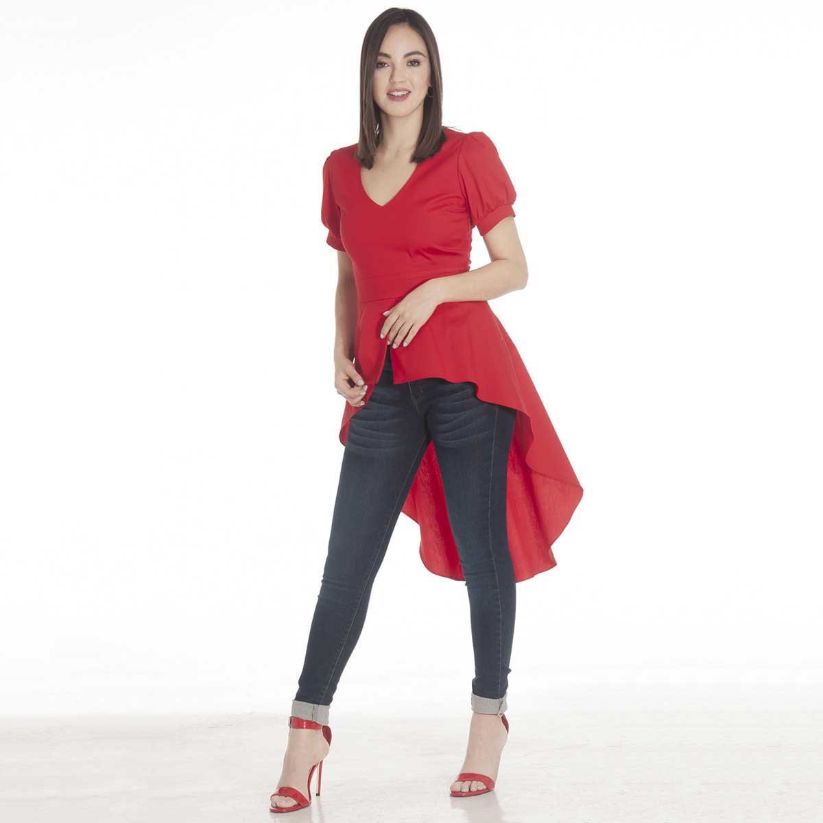 Blusa Lisa Roja Sbh By Sarah Bustani