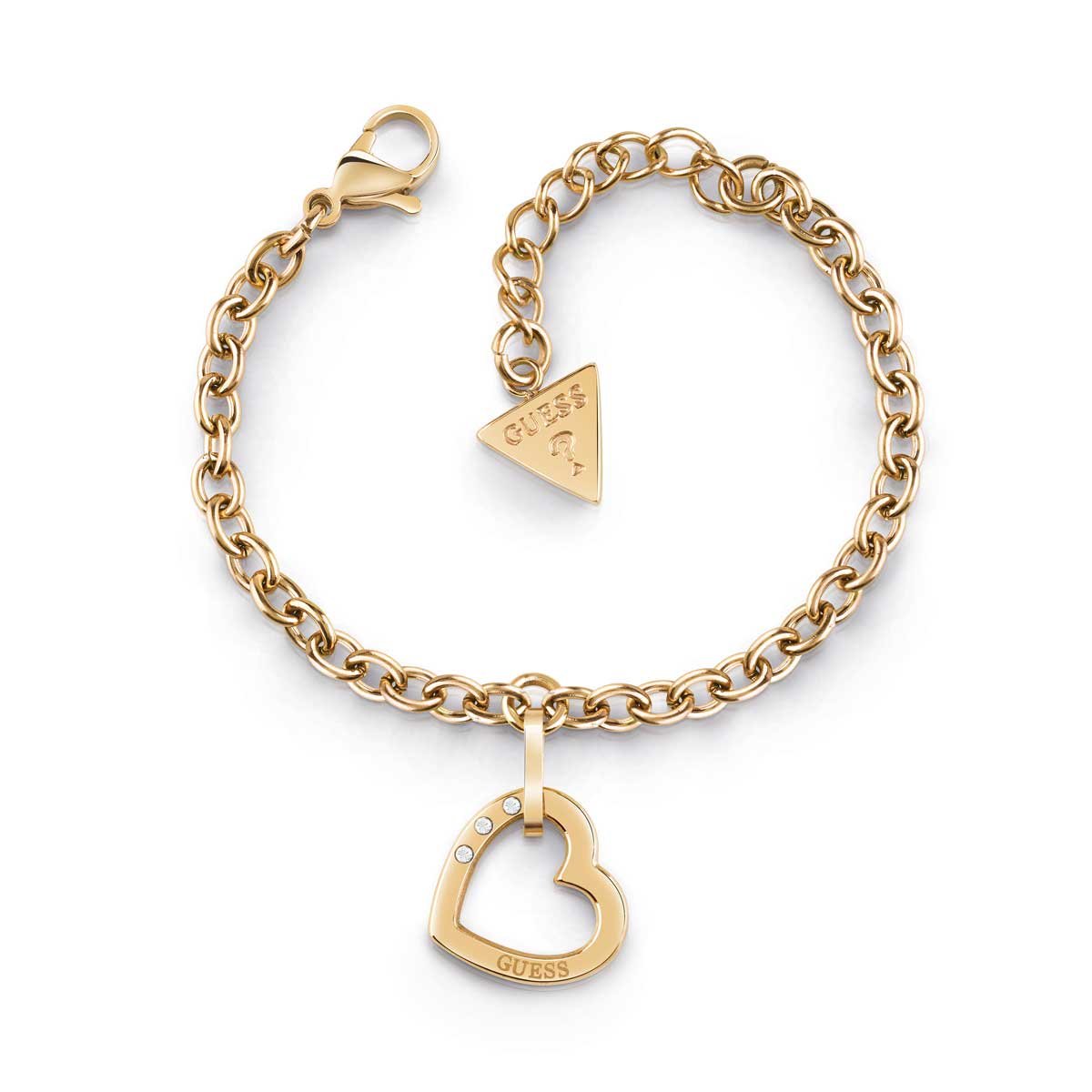 Pulsera Hearted Chain Oro Guess
