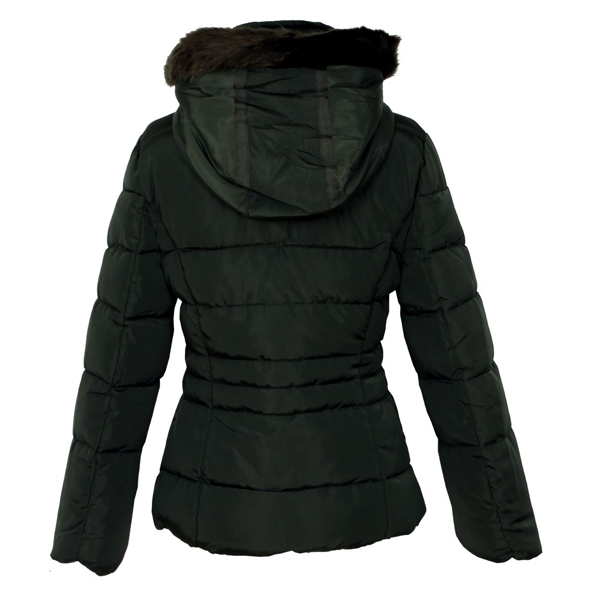 Chamarra Verde con Gorra Capitonado City Femme para Dama