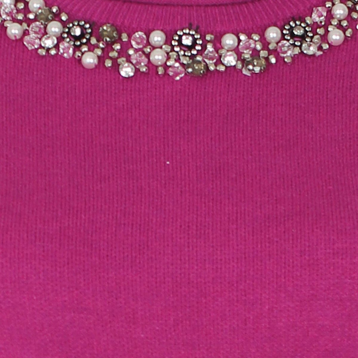 Suéter Rosa Cuello Redondo con Pedrería Elle para Dama