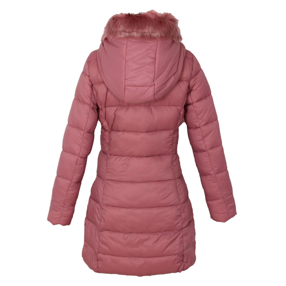 Chamarra Rosa Larga Cuello Alto con Capucha Just By Basel