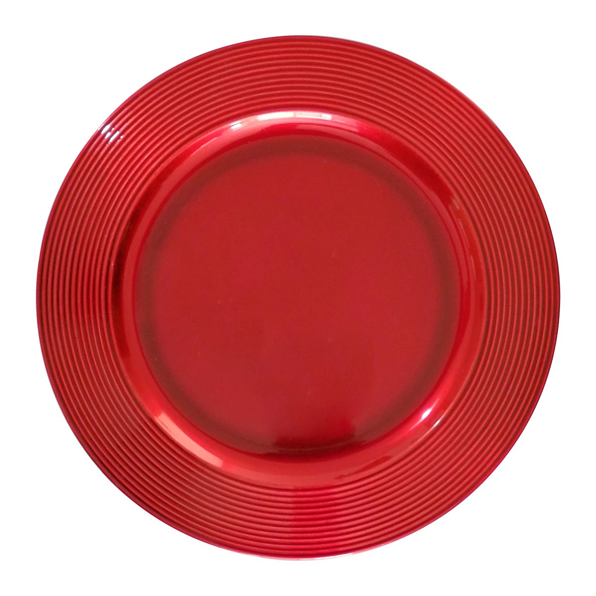 Plato Base de Plástico Rojo Espiral Table & Company