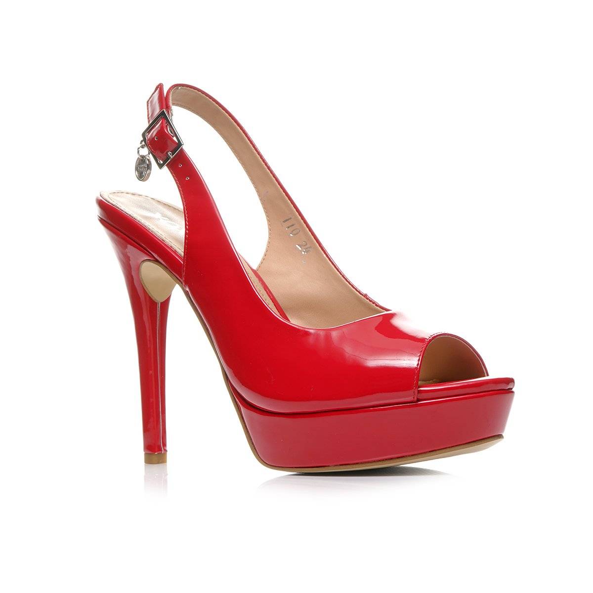 Zapatilla Roja de Charol Media Plataforma Xoxo