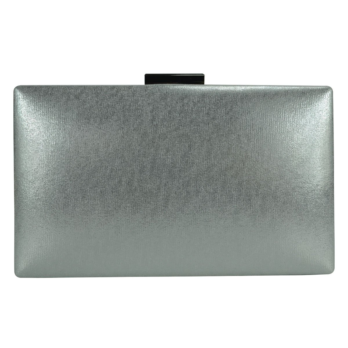 Cartera de Noche Plateada con Brillos Y Pedrería Huser para Dama