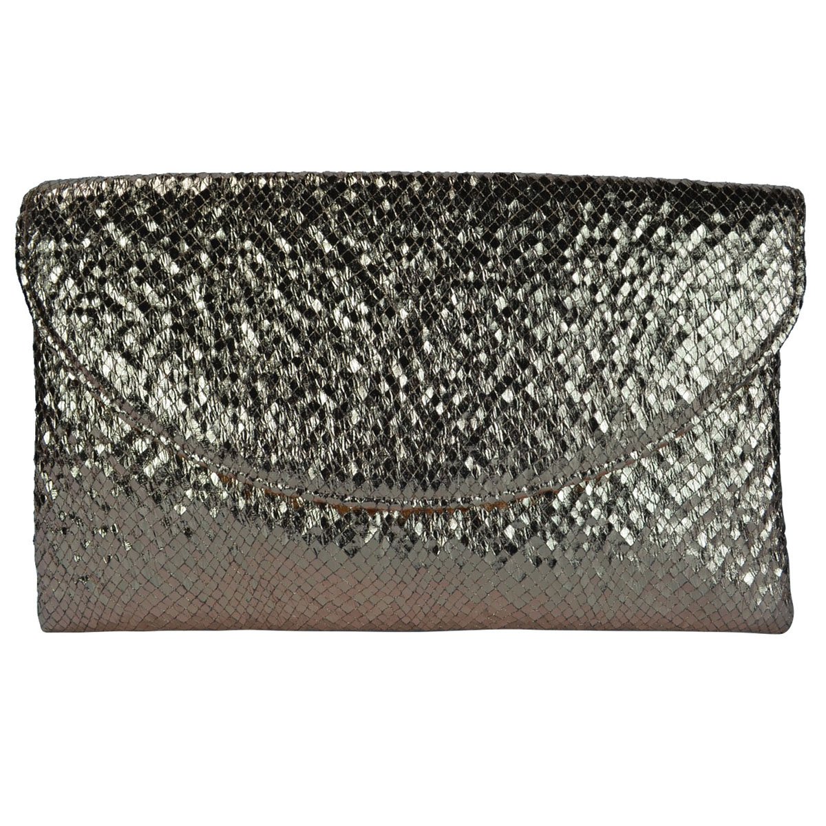 Cartera Dorada de Noche con Brillos Huser para Dama