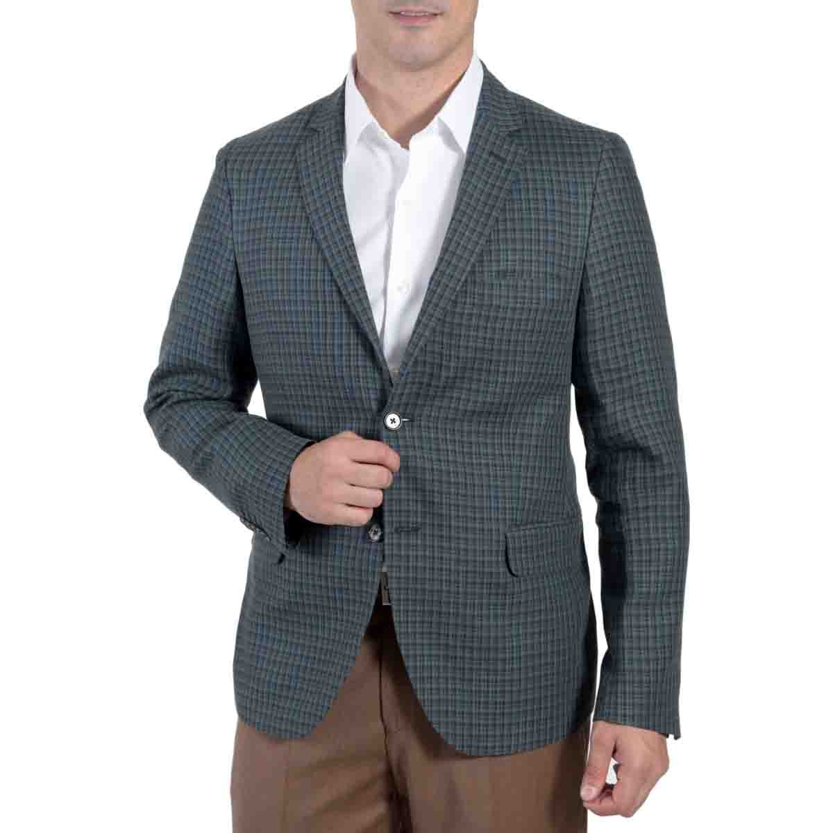 Saco Verde Obscuro R2B Spin 2A Slim Fit Carlo Corinto