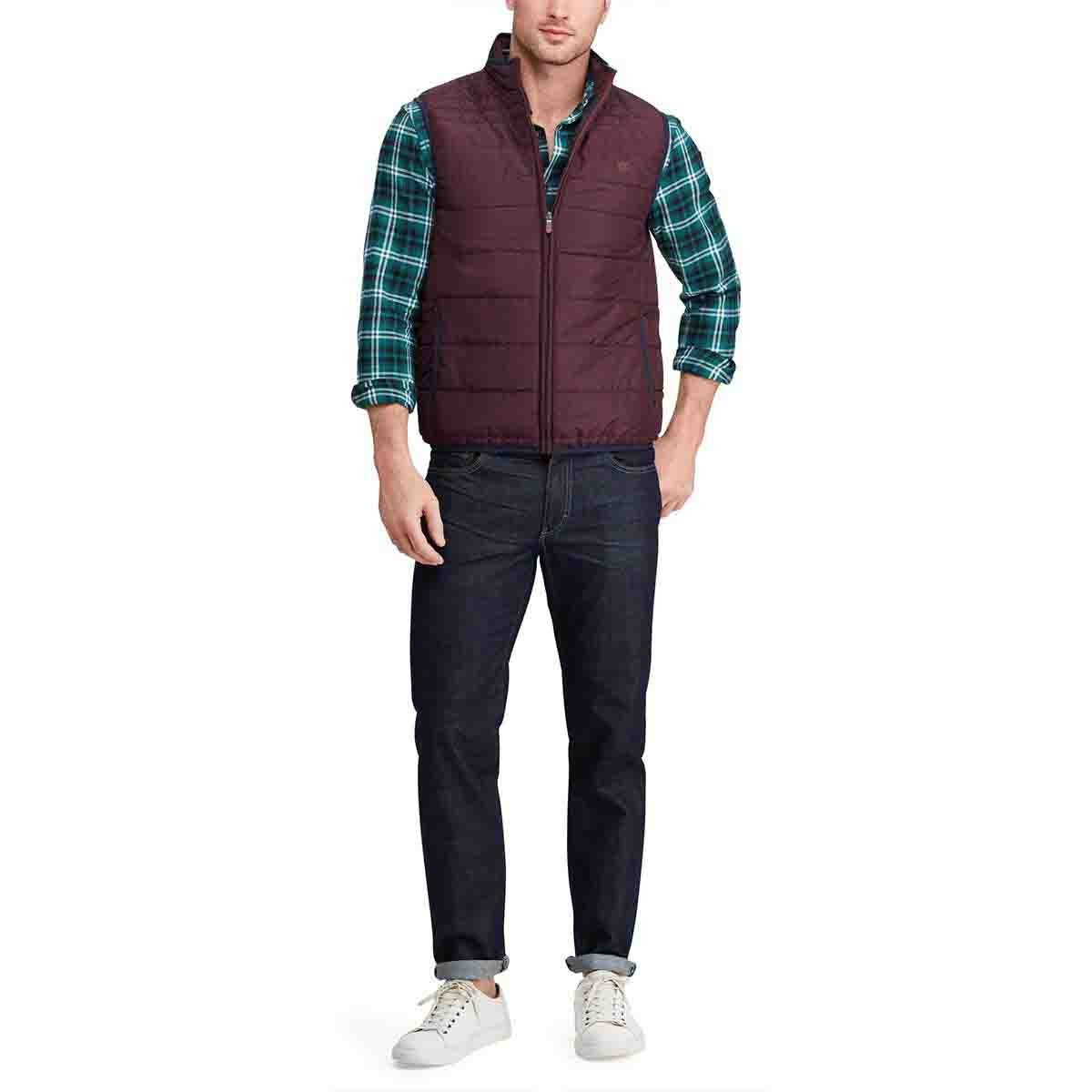 Chaleco Cuello Alto Dark Red Chaps para Caballero