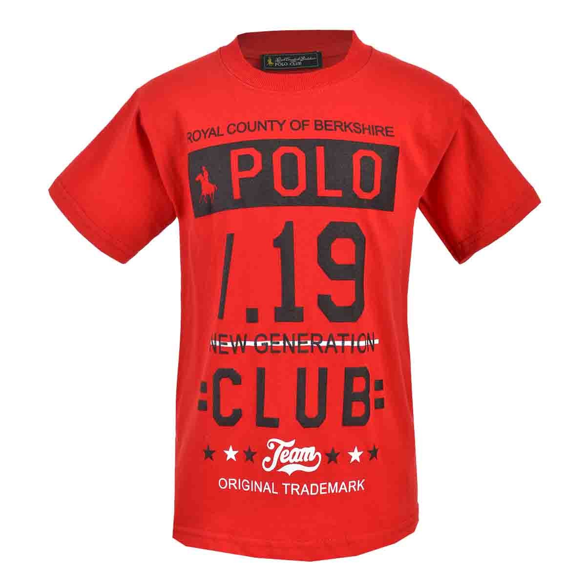 Playera Estampada Rojo Combinado Manga Larga Royal Polo Club