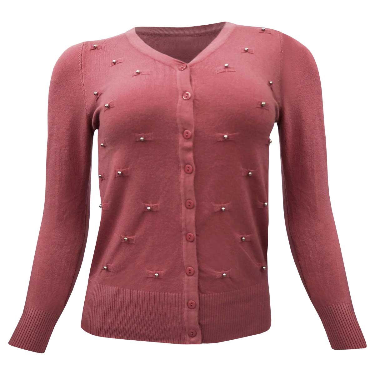 Sueter con Botones Y Aplicaciones Banana Limon para Dama