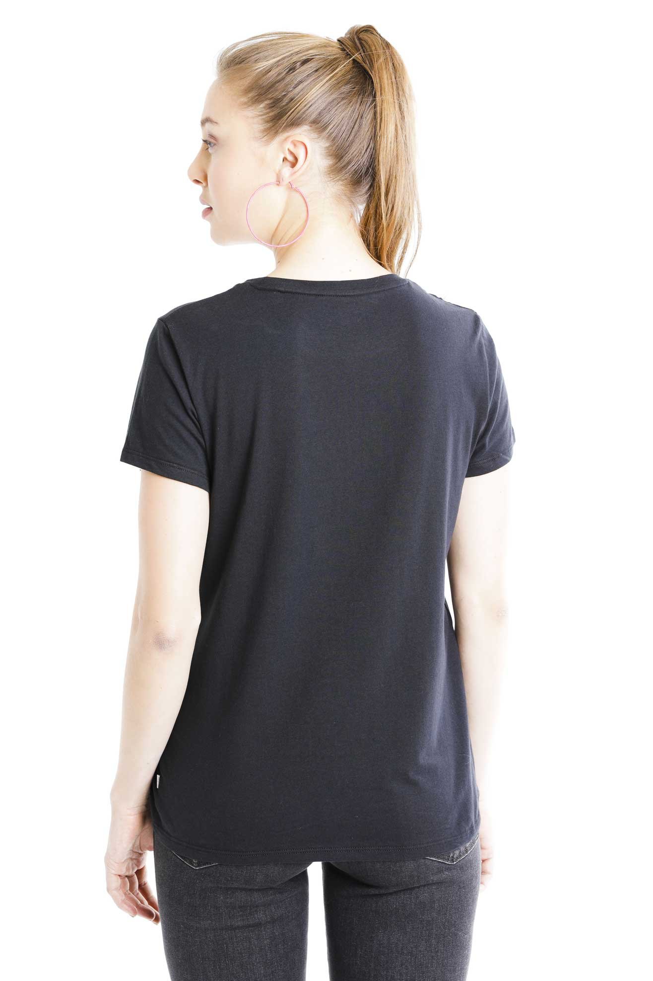 Playera Negra Gráfico al Frente Levis para Dama