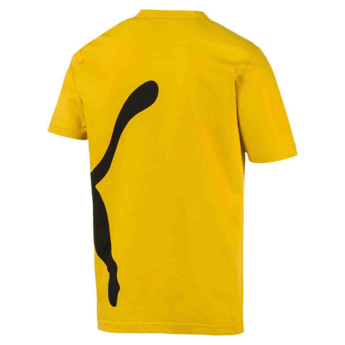 Playera Casual Big Logo Amarillo Puma