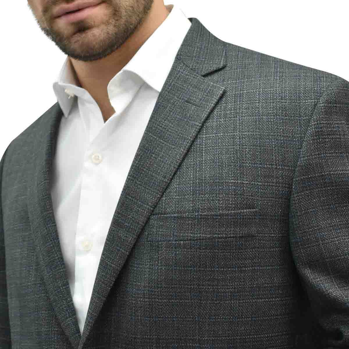 Saco Regular Mod Css00946350 Marca Cavalier Color Gris Combinado para