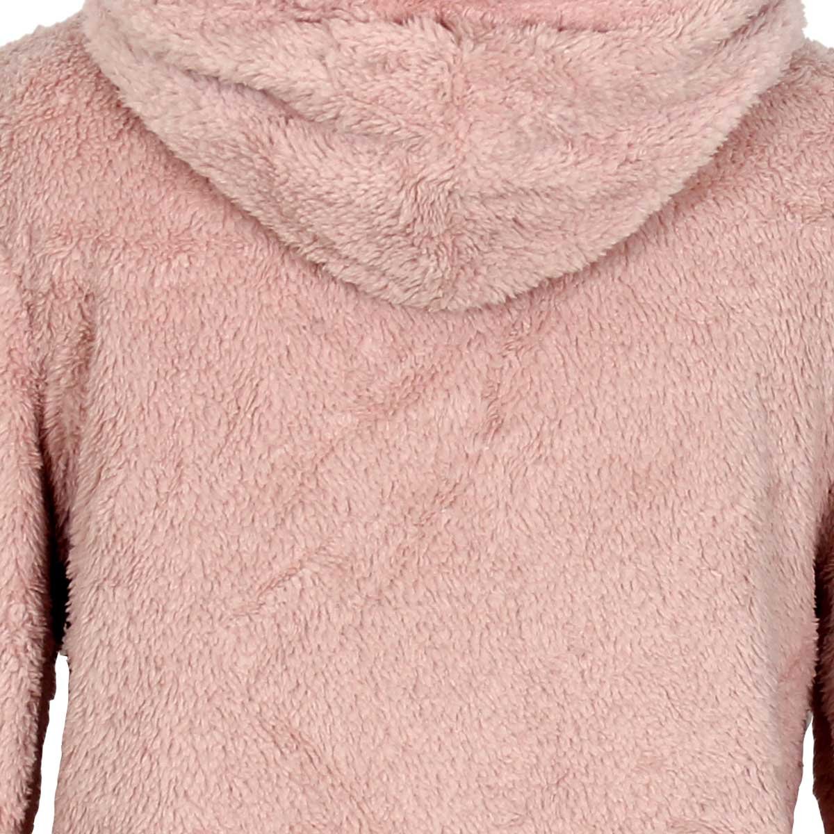 Chamarra Rosa Sherpa con Capucha, Pompones y Cierre Just By Basel