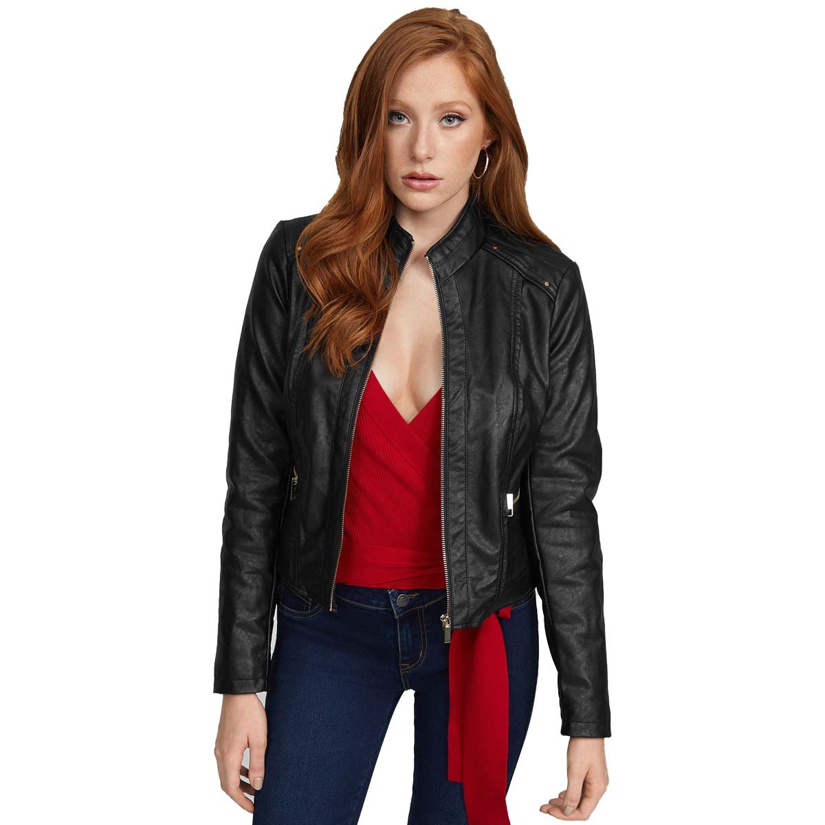 Chamarra Tipo Piel G By Guess para Dama