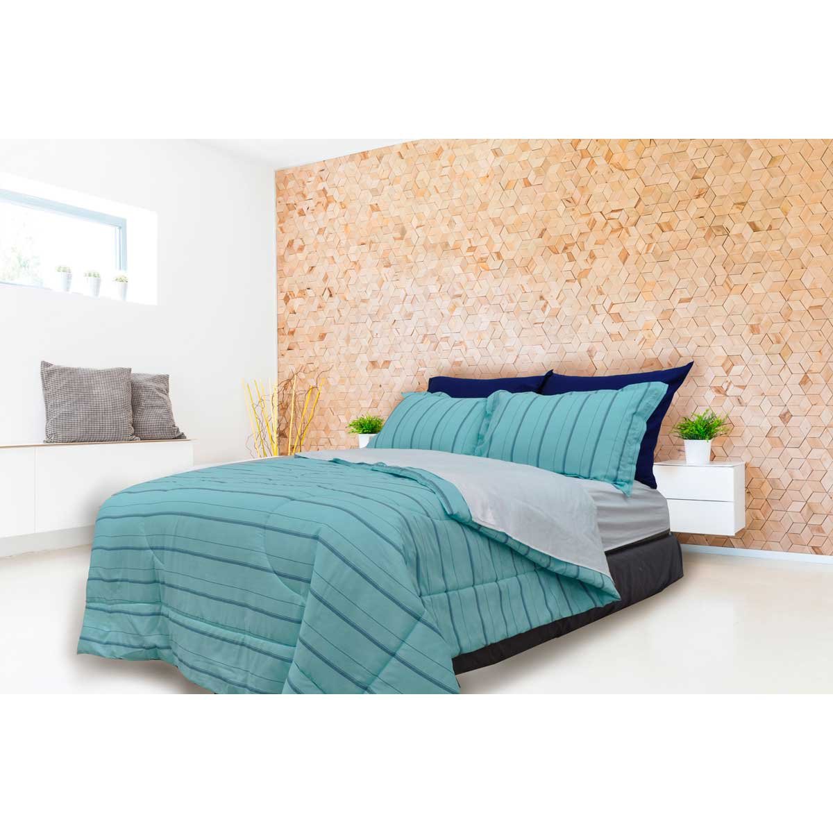 Edredón Henbit Azul Colors - Individual