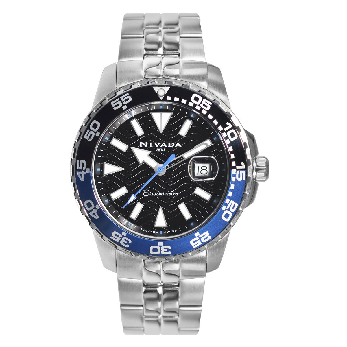 Reloj Plateado Con Azul Para Caballero Nivada Skymaster