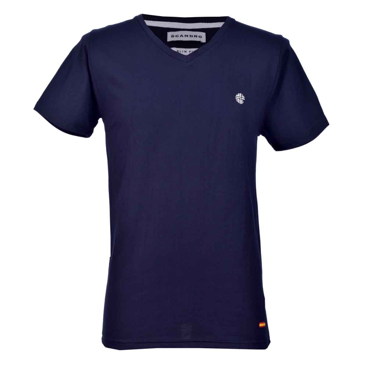 Playera Azul Obscuro Cuello V Scandro