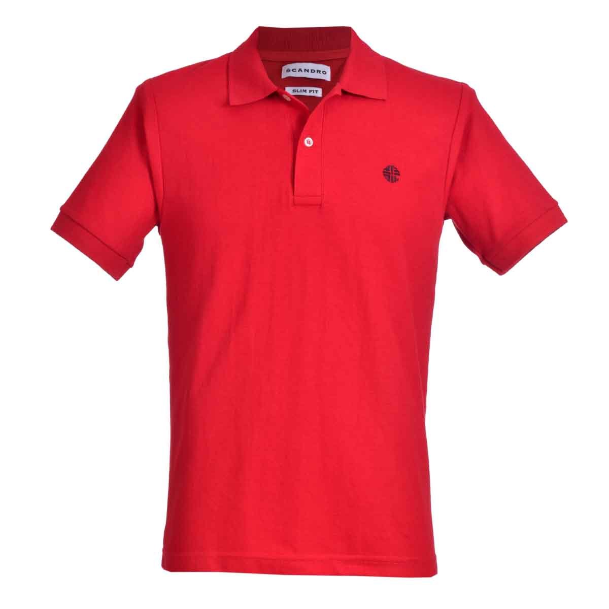 Playera Tipo Polo Roja Scandro