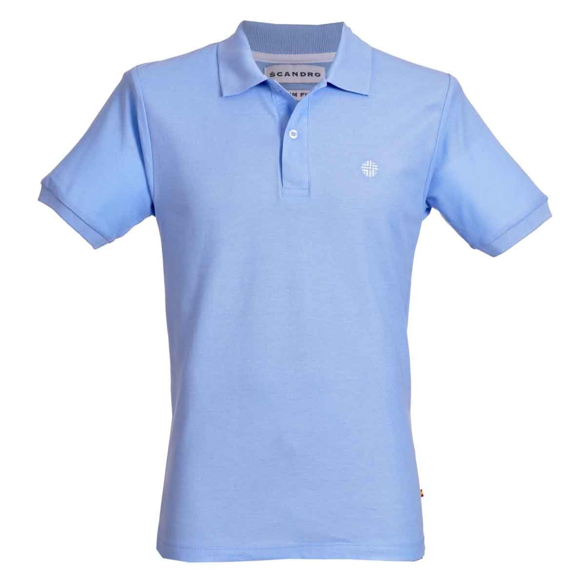 Playera Tipo Polo Azul Claro Scandro