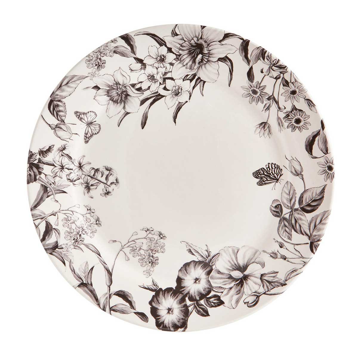 Plato Extendido Black White Floral Pier 1 Imports