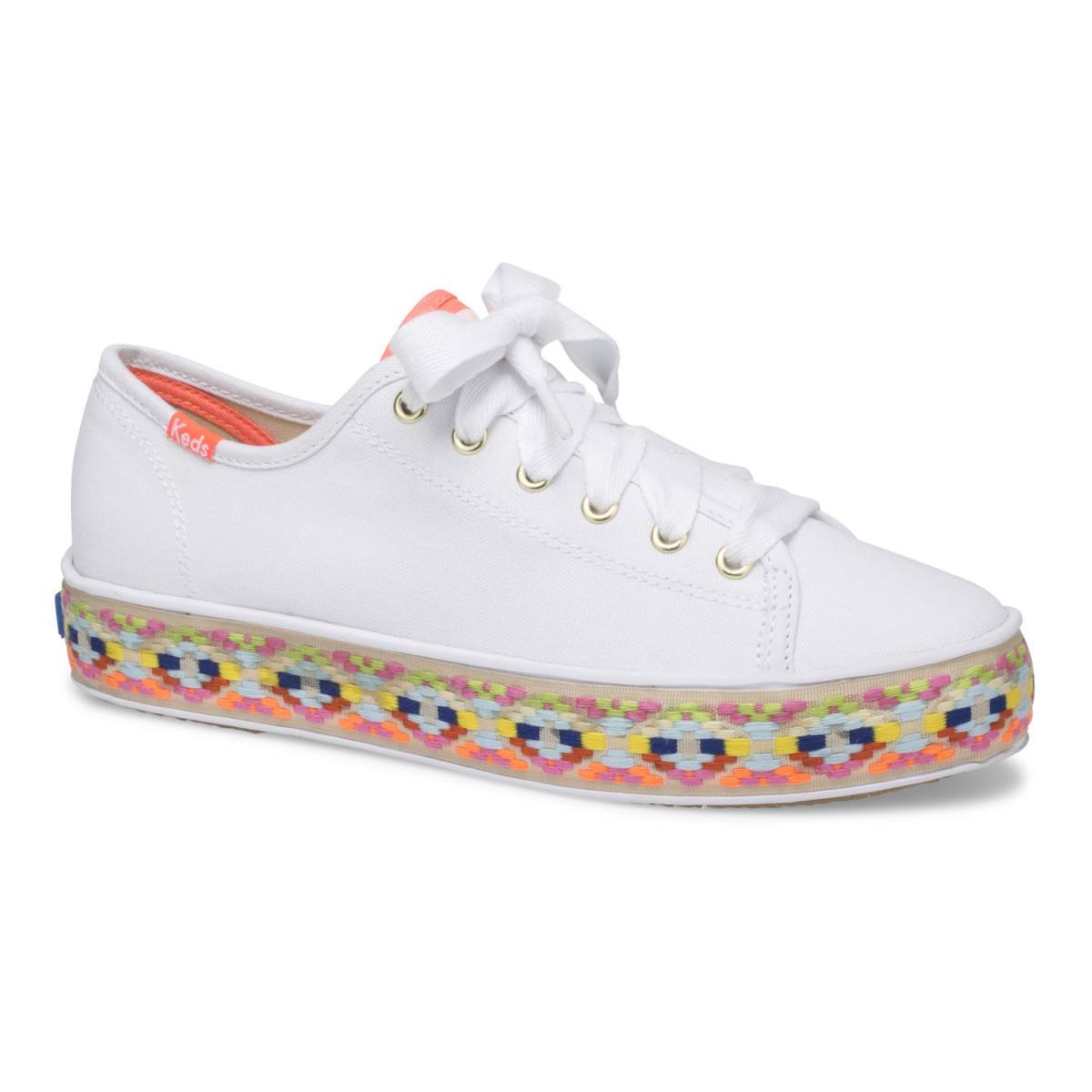 Tenis Triple Kick Foxing Color Blanco Combinado Keds