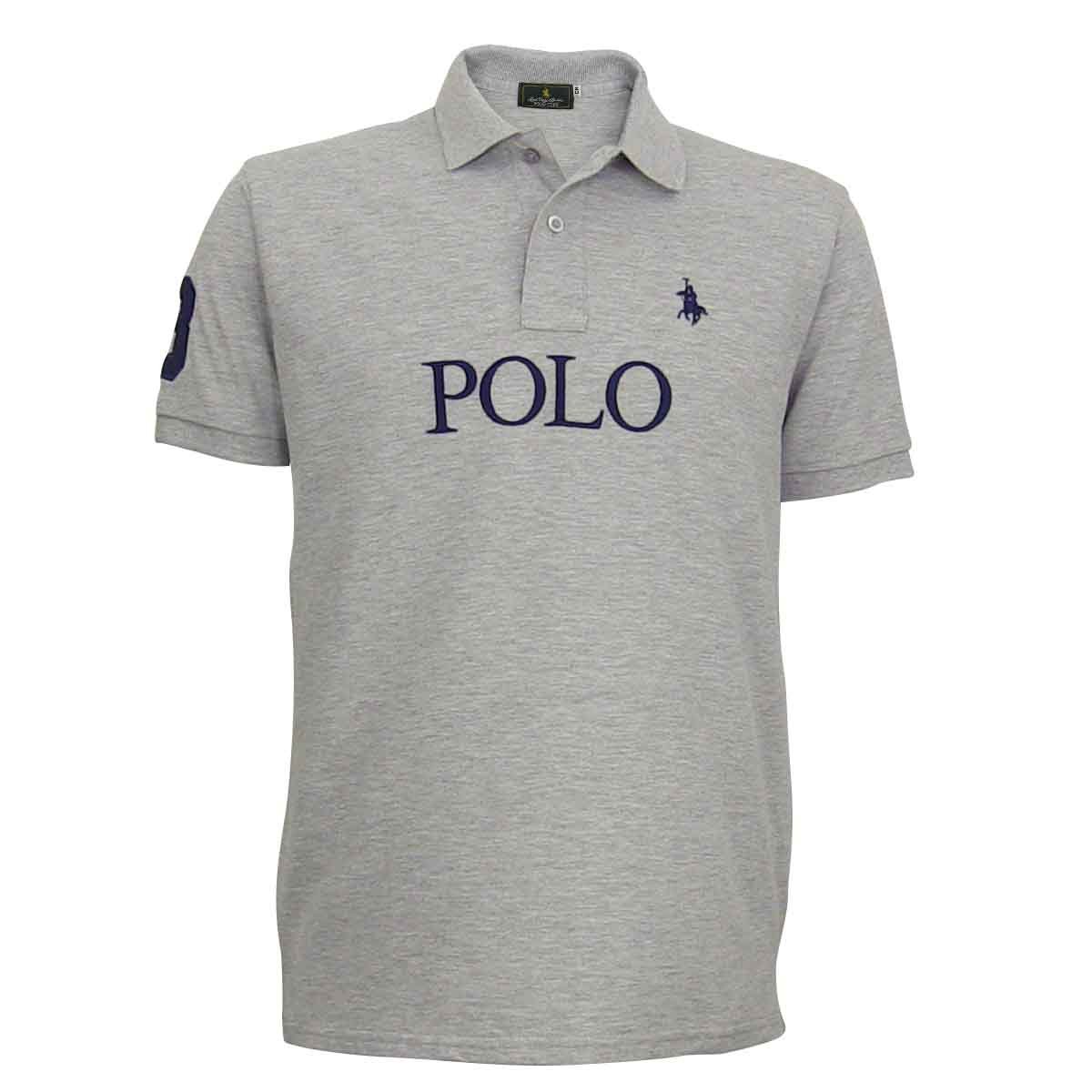 Polo Gris Manga Corta Polo Club para Caballero