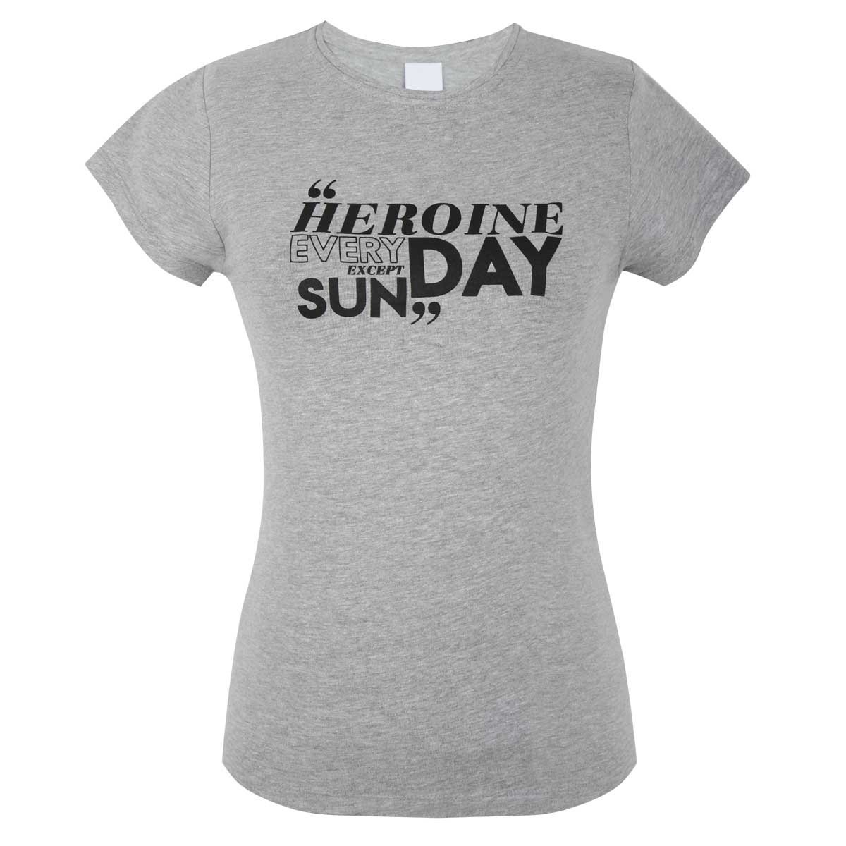 Playera con Estampado de Letras Escote Redondo Elle para Mujer