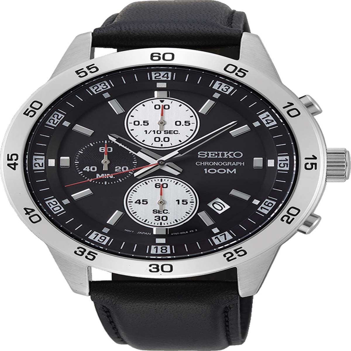 Reloj Seiko de Piel Negro para Caballero