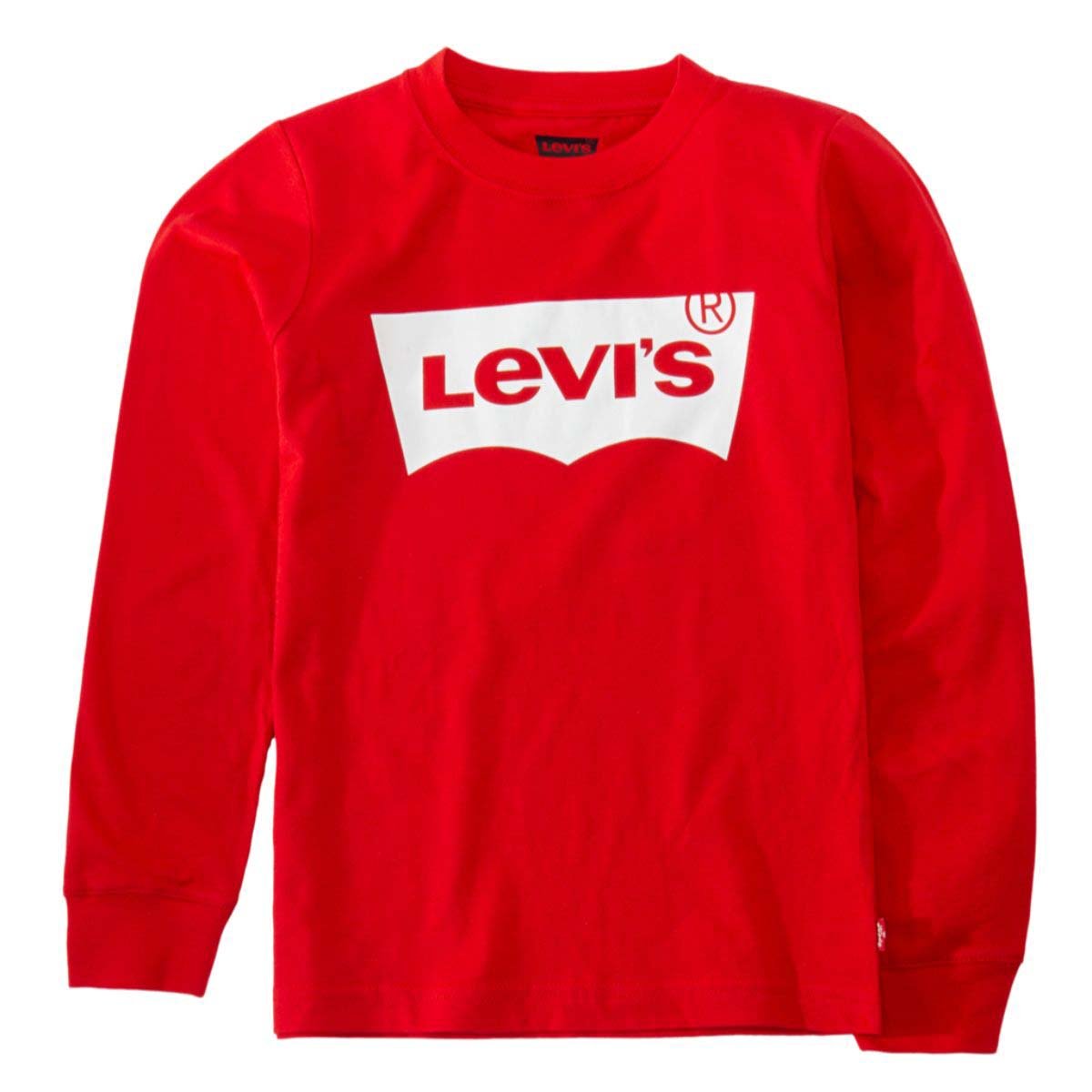 Playera Roja Levi's Manga Larga con Logotipo para Niño
