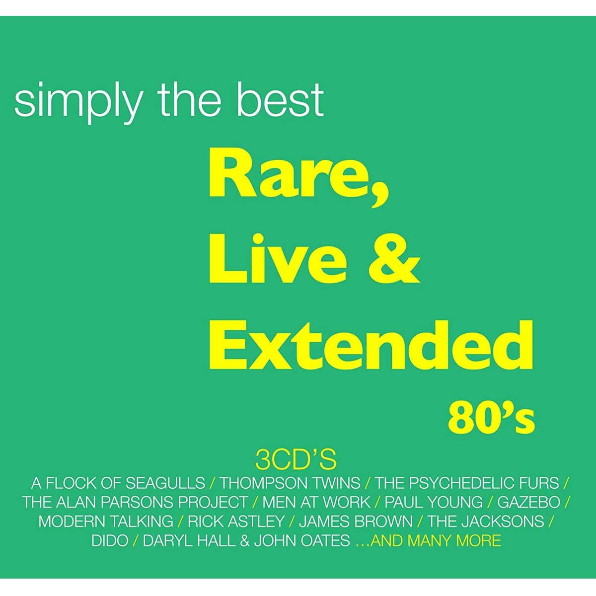 3Cd's Simply The Best Rare Live & Extended 80's