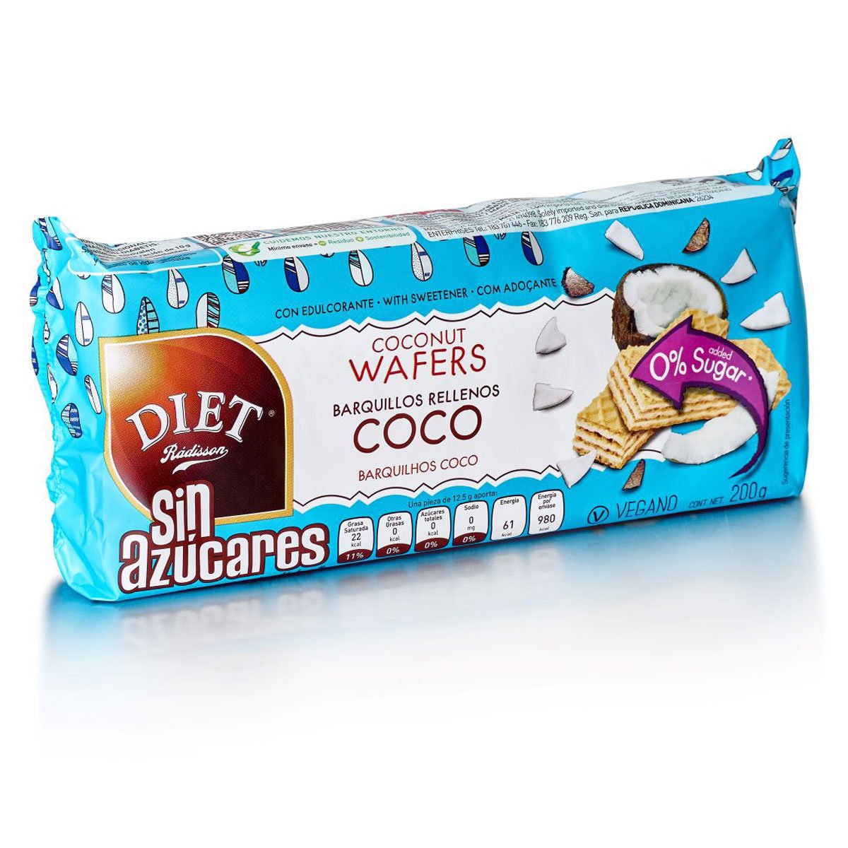Diet Barquillos Rell Coco 200 Grs Diet Radisson