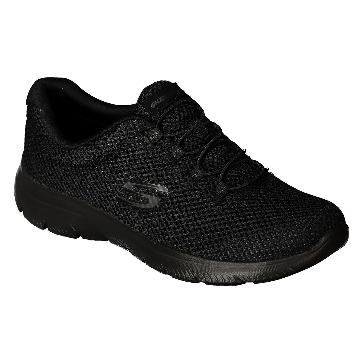 Tenis Textil con Cordón Negro Skechers