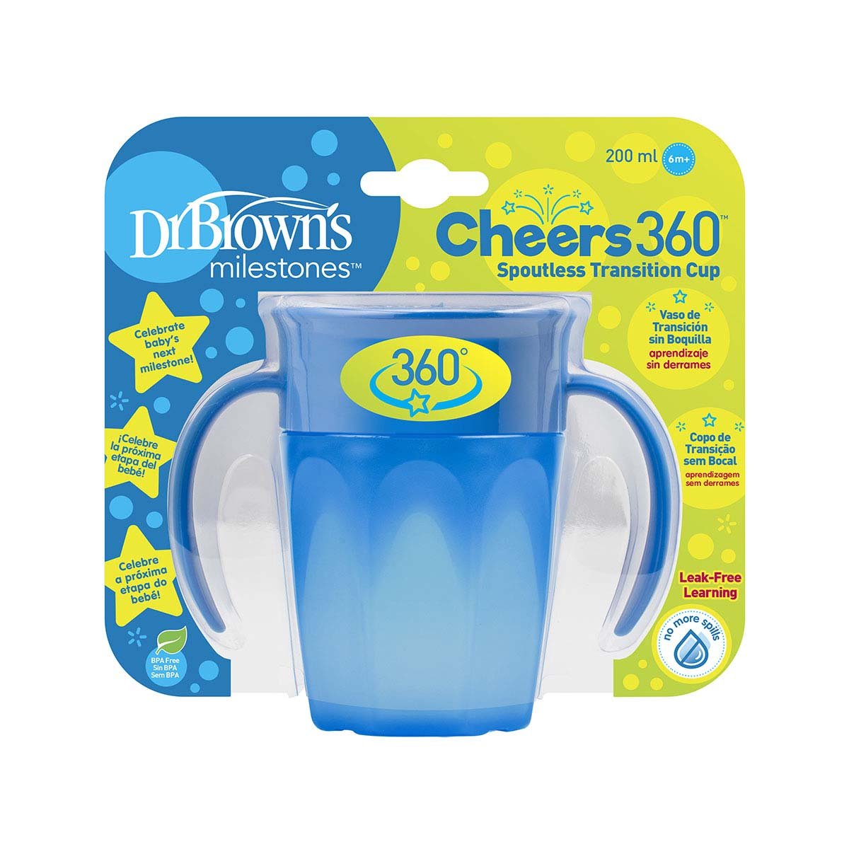 Vaso 360 7Oz.azul Dr. Browns