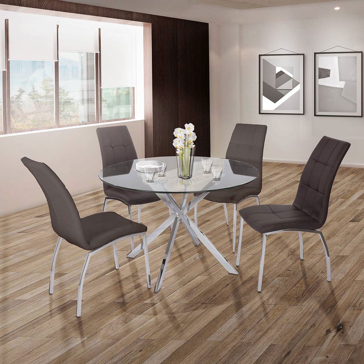 Antecomedor Galactic con 4 Sillas Deco Choco Piccola