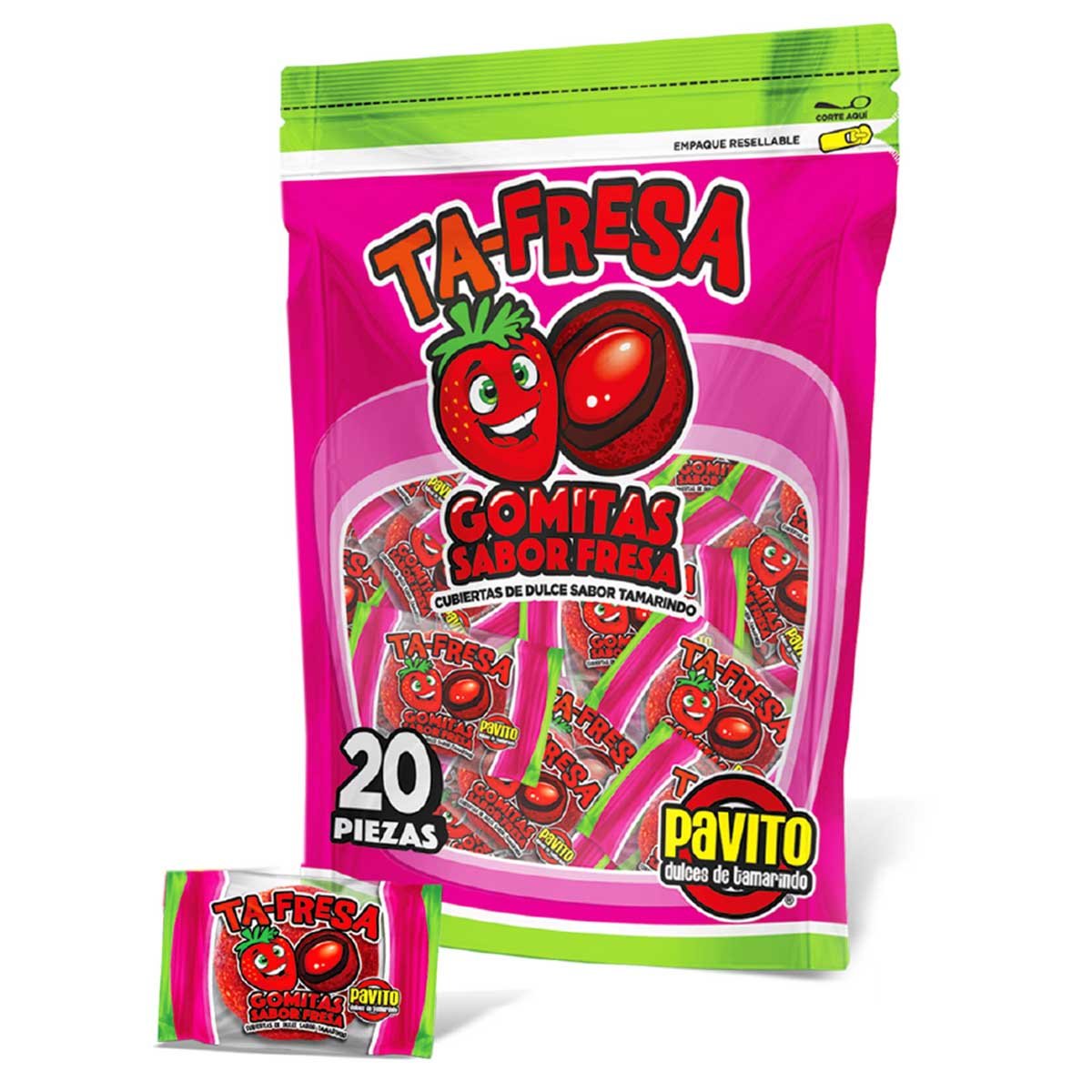 Gomita con Tamarindo Sabor Fresa 150 Gr Dul-Tama Pavito