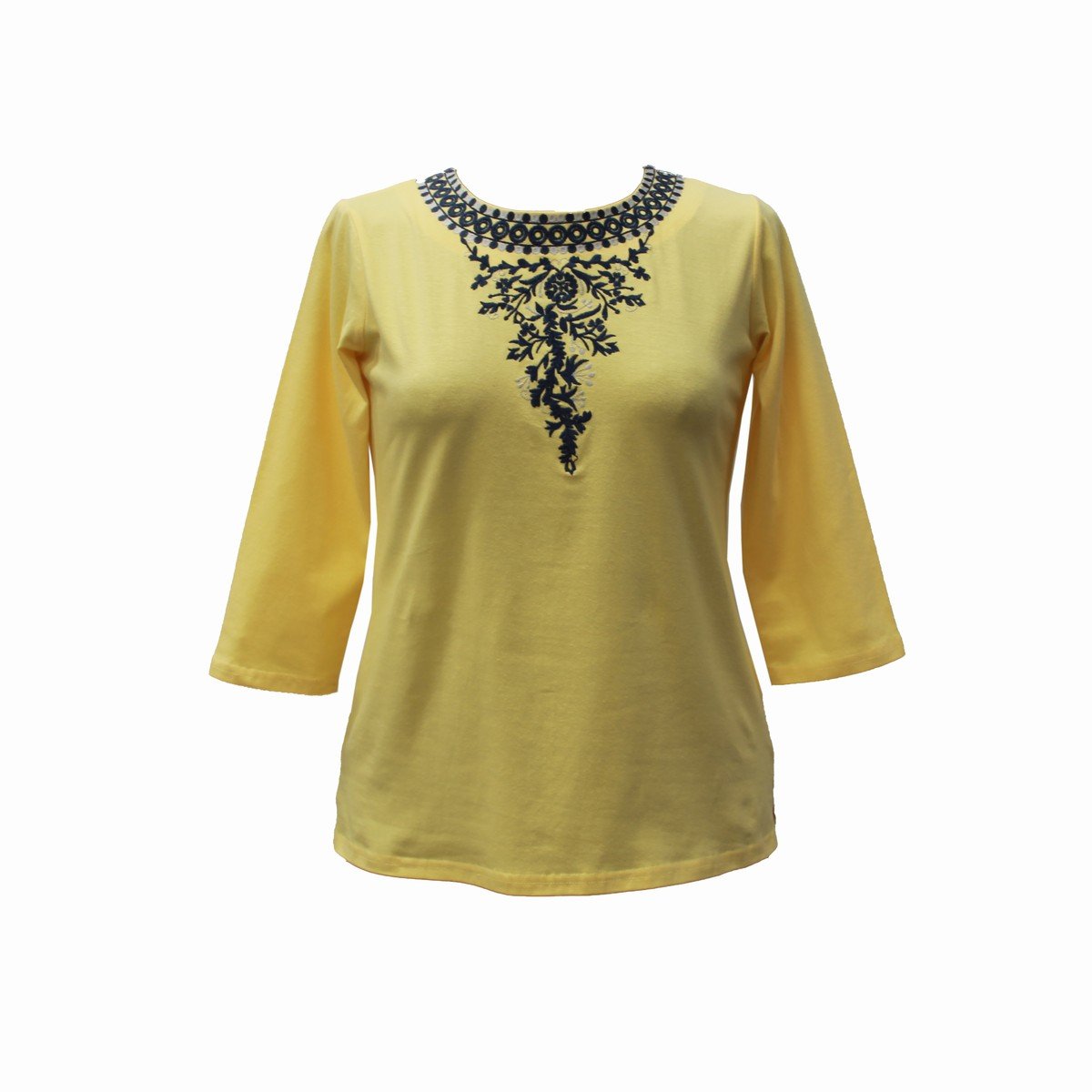 Playera Amarilla con Manga 3/4 Loren´s para Dama