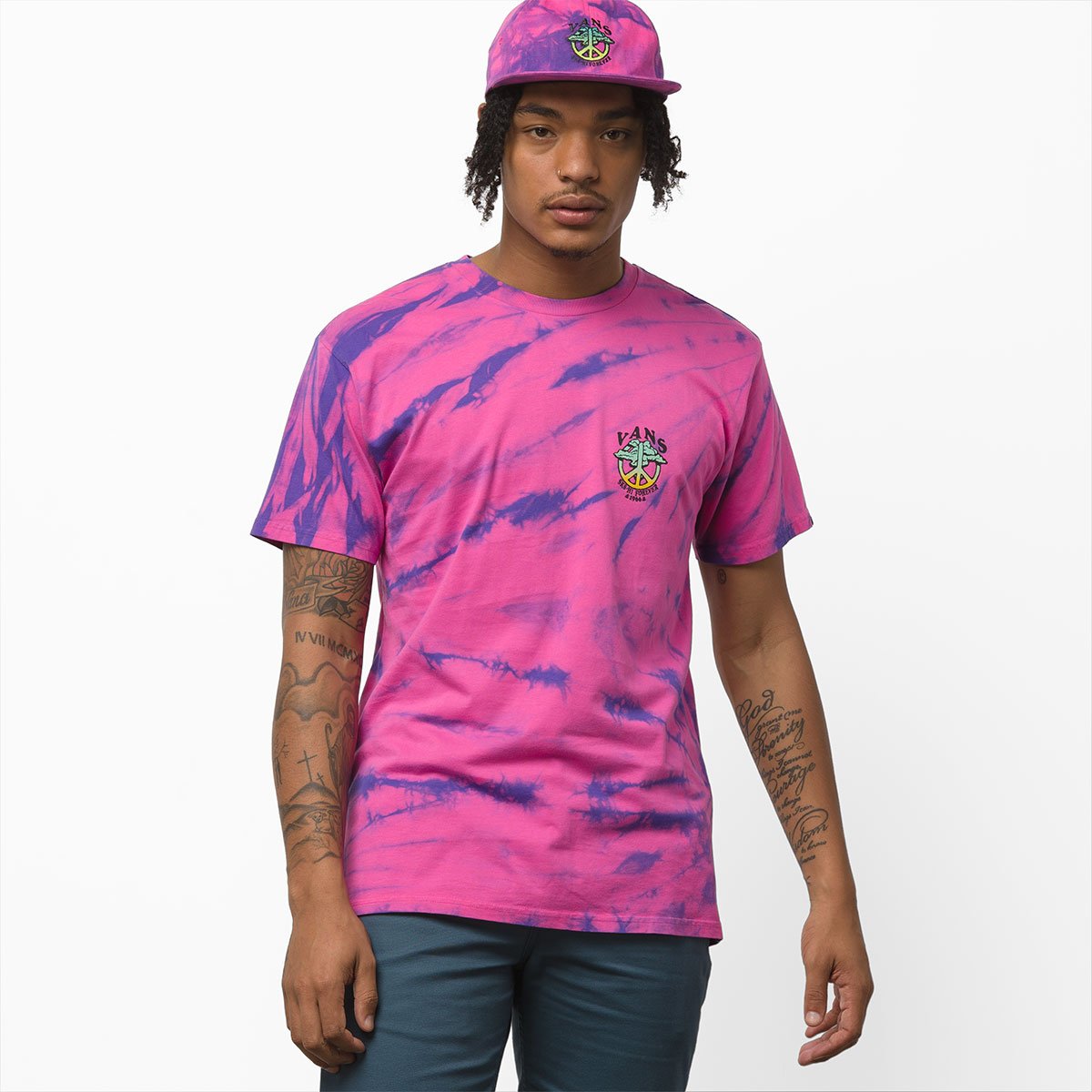 Playera Rosa Estampada para Caballero Vans