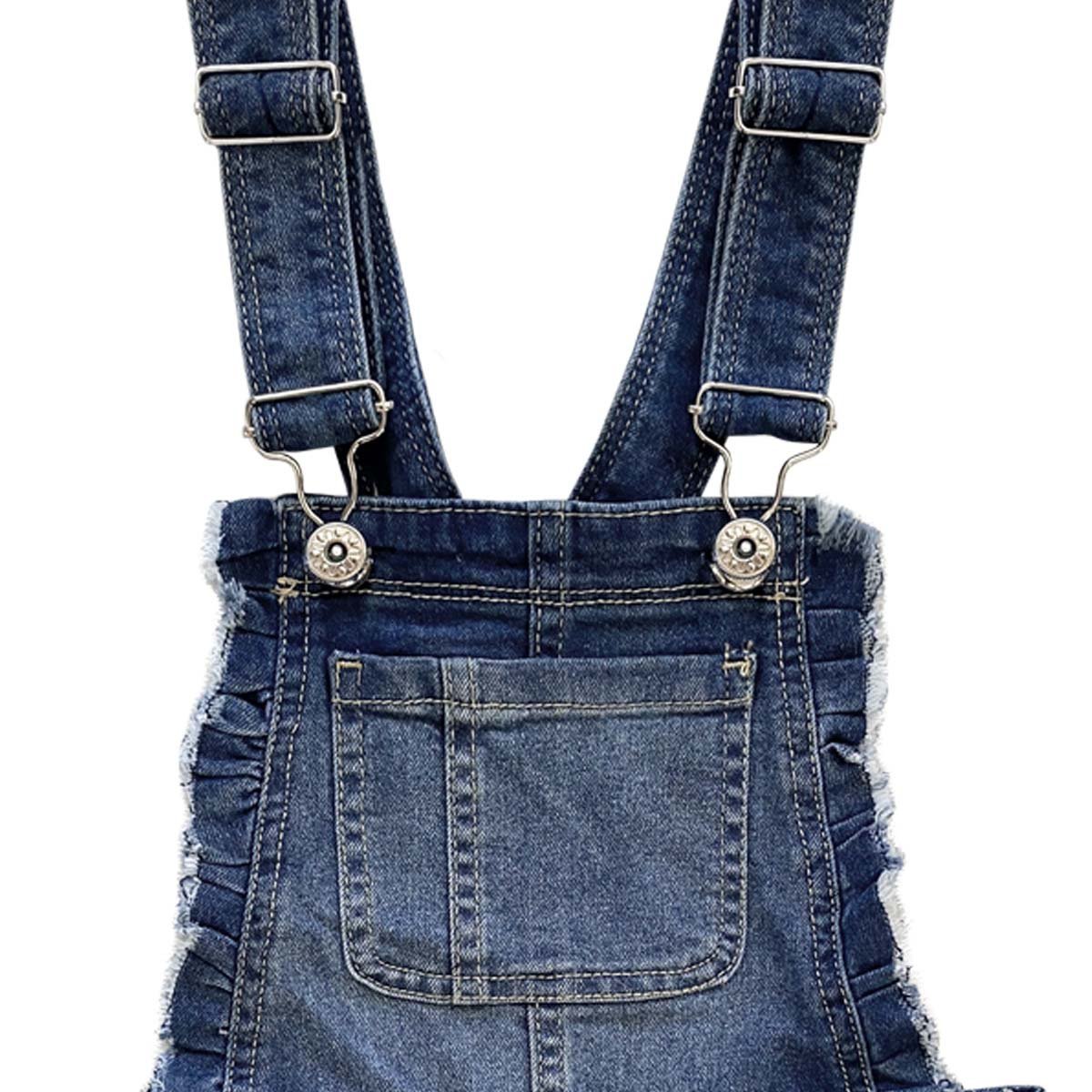 Jumper de de Mezclilla con Bolsa Y Broche para Niña 4Teen