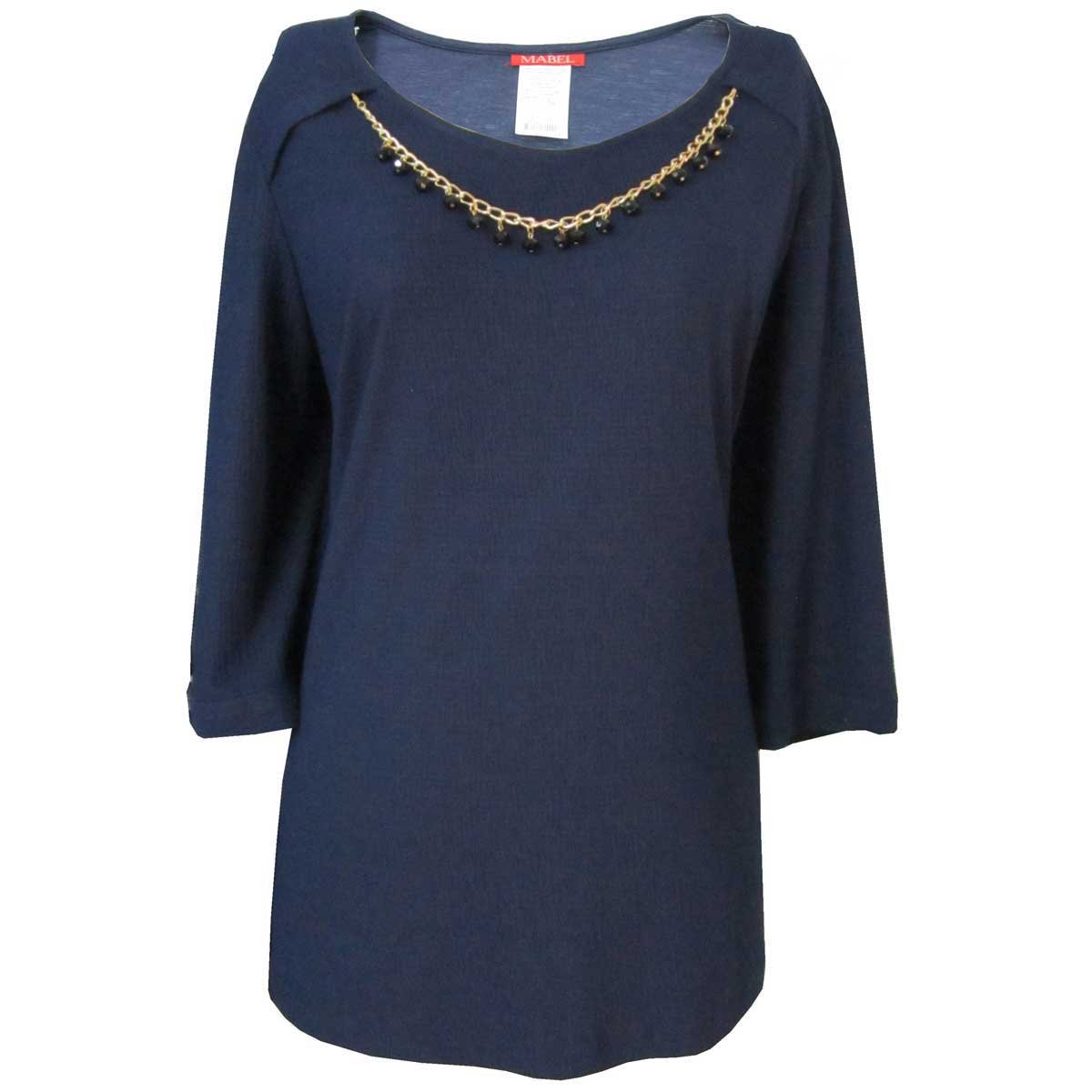 Blusa Lisa con Collar Mabel para Dama