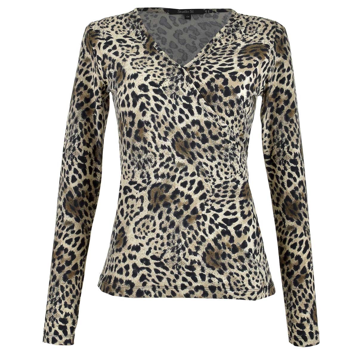 Body Animal Print con Escote Cruzado Studio si
