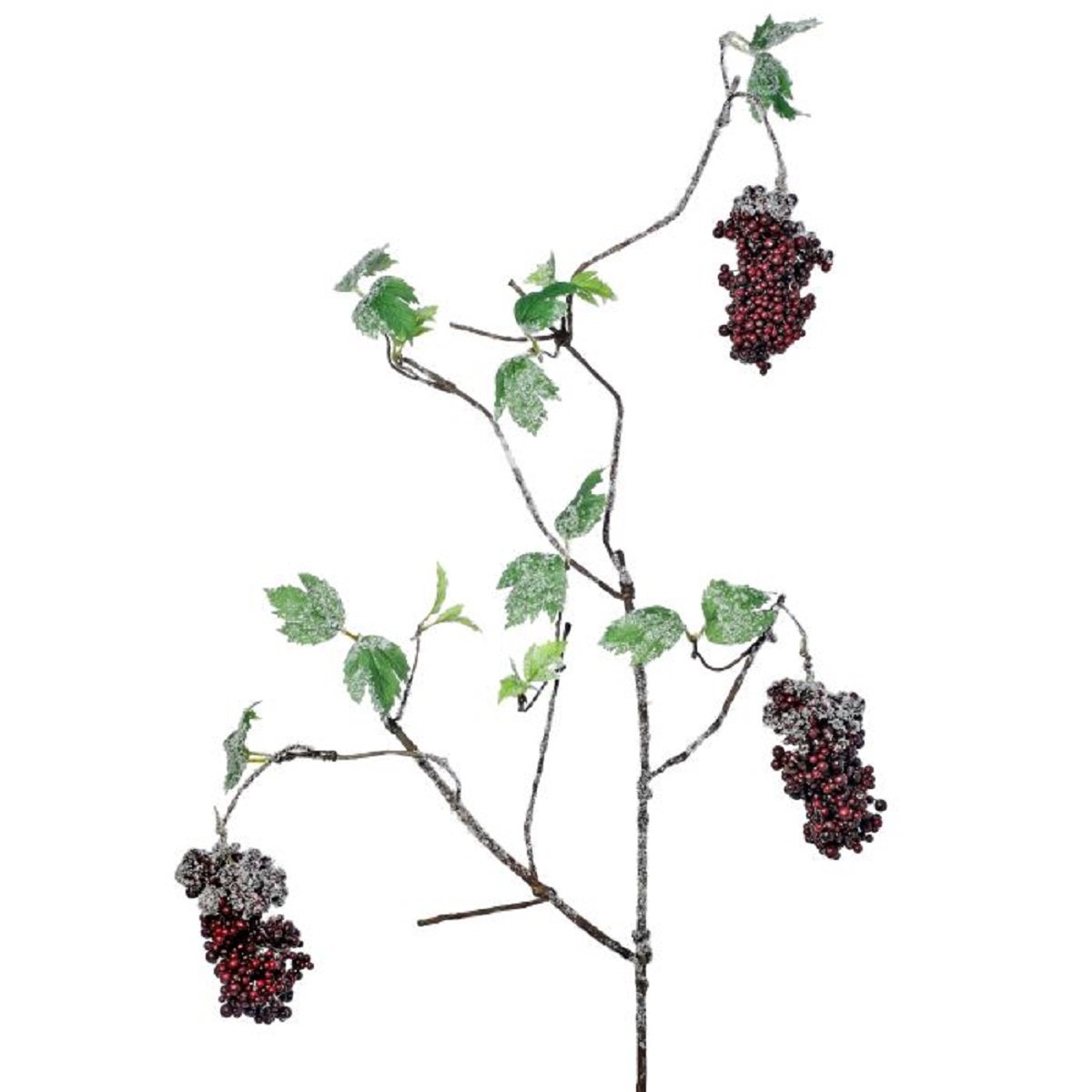 Rama de Uvas Vino Escarchadas 60 Cm